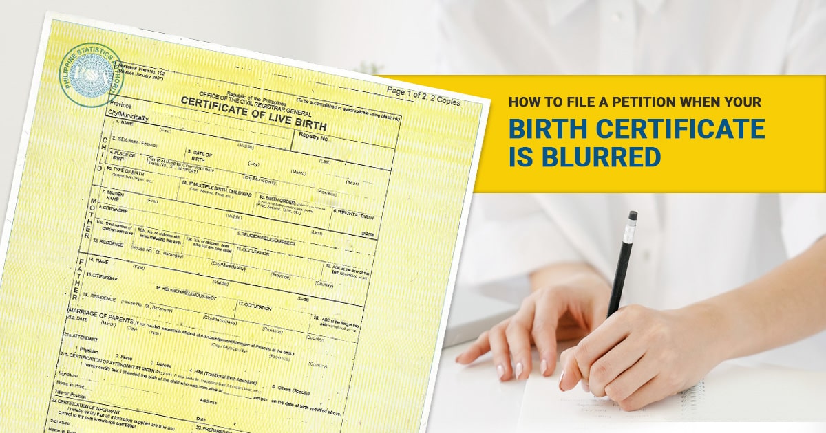 Problems With PSA Birth Certificate Blurred And Unreadable