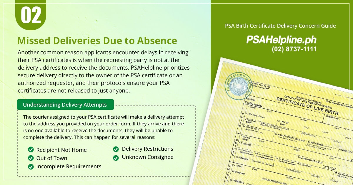 PSAHelpline Delivery Concern Guide