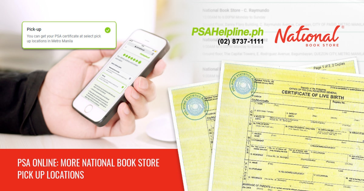 More National Book Store Pick Up Locations for PSAHelpline