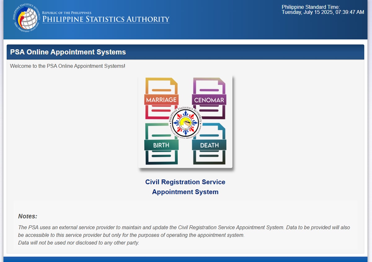 PSA Online Appointment – Online Certificate Application and Scheduling
