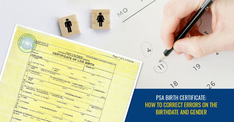 Correcting Birthdate & Gender on PSA Certificate