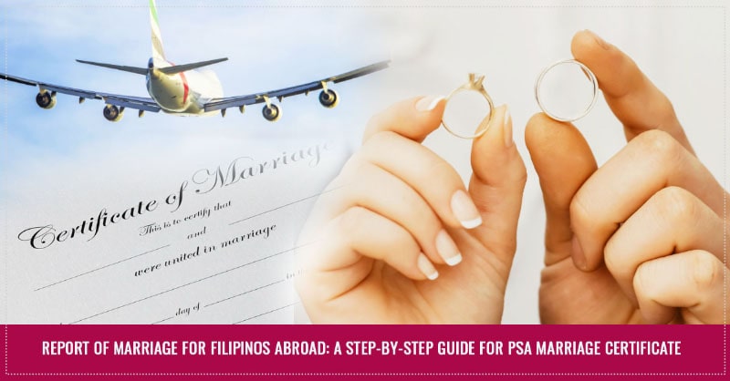 PSA Marriage Certificate Report of Marriage for OFWs