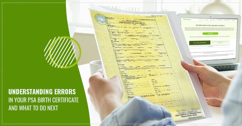 PSA Birth Certificate Errors PSA Birth Certificate Errors