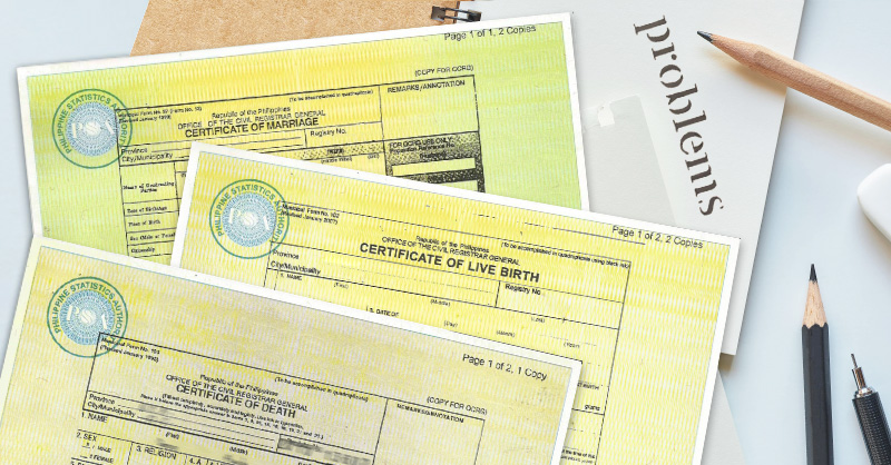 PSA Civil Registry Documents: Problems & Solutions PSA Civil Registry Documents: Problems & Solutions