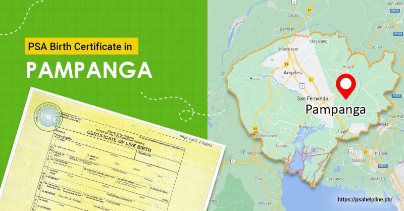 Find the nearest PSA CRS outlets in Pampanga